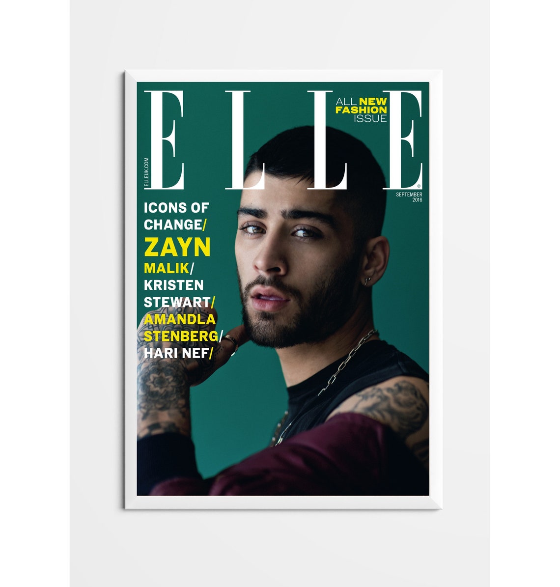 Zayn Malik Magazine Cover Elle Magazine Cover Posterbazaar - Etsy