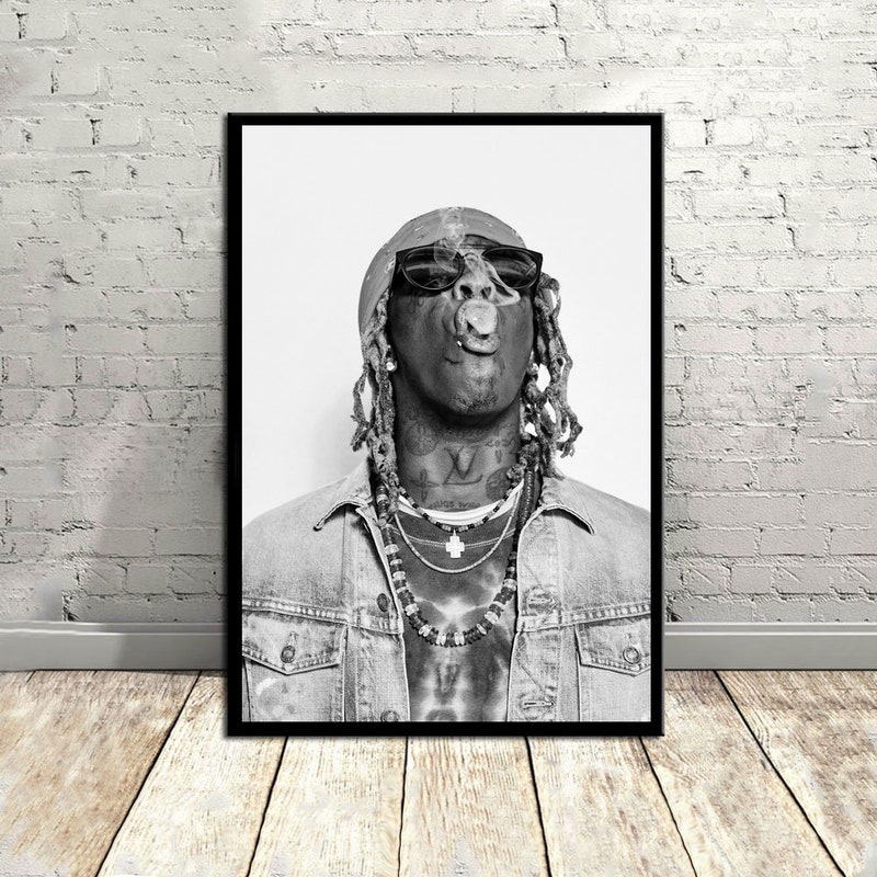 Young Thug Black and White Poster - Etsy