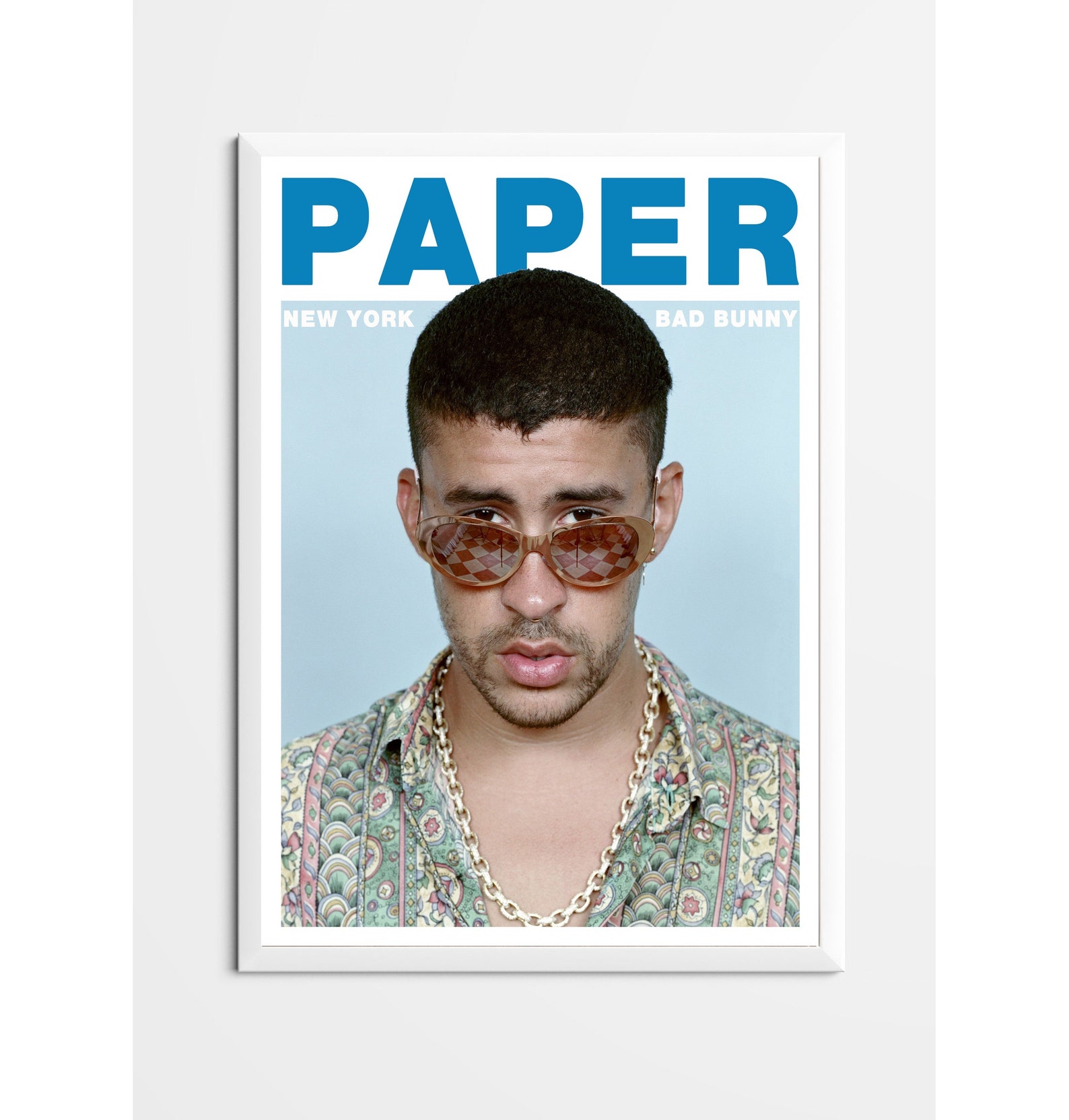 Bad bunny Magazine Coverbad bunny PosterPaper Cover | Etsy