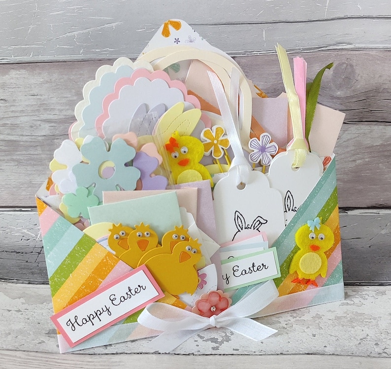 60 Piece Loaded Easter Envelope With Die Cuts, Card Toppers, Frames for ...