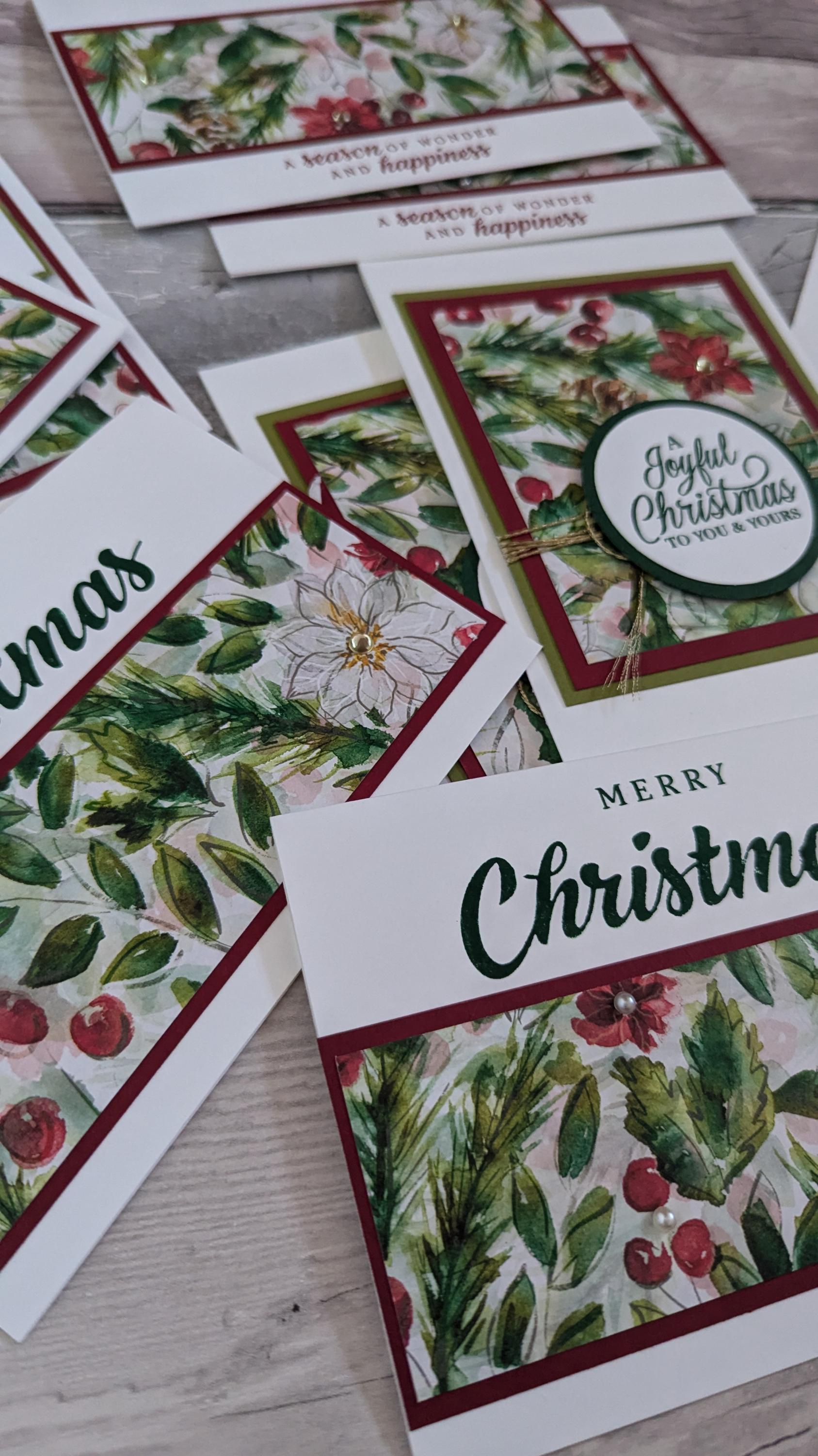 10 Handmade Christmas Festive Cards Gifting With Envelopes - Etsy