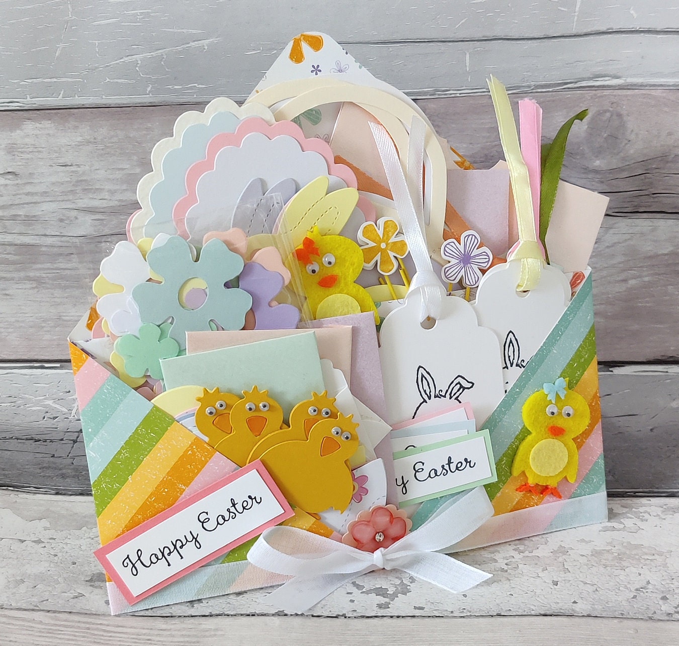 60 Piece Loaded Easter Envelope With Die Cuts, Card Toppers, Frames for ...