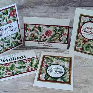 10 Handmade Christmas Festive Cards Gifting With Envelopes - Etsy