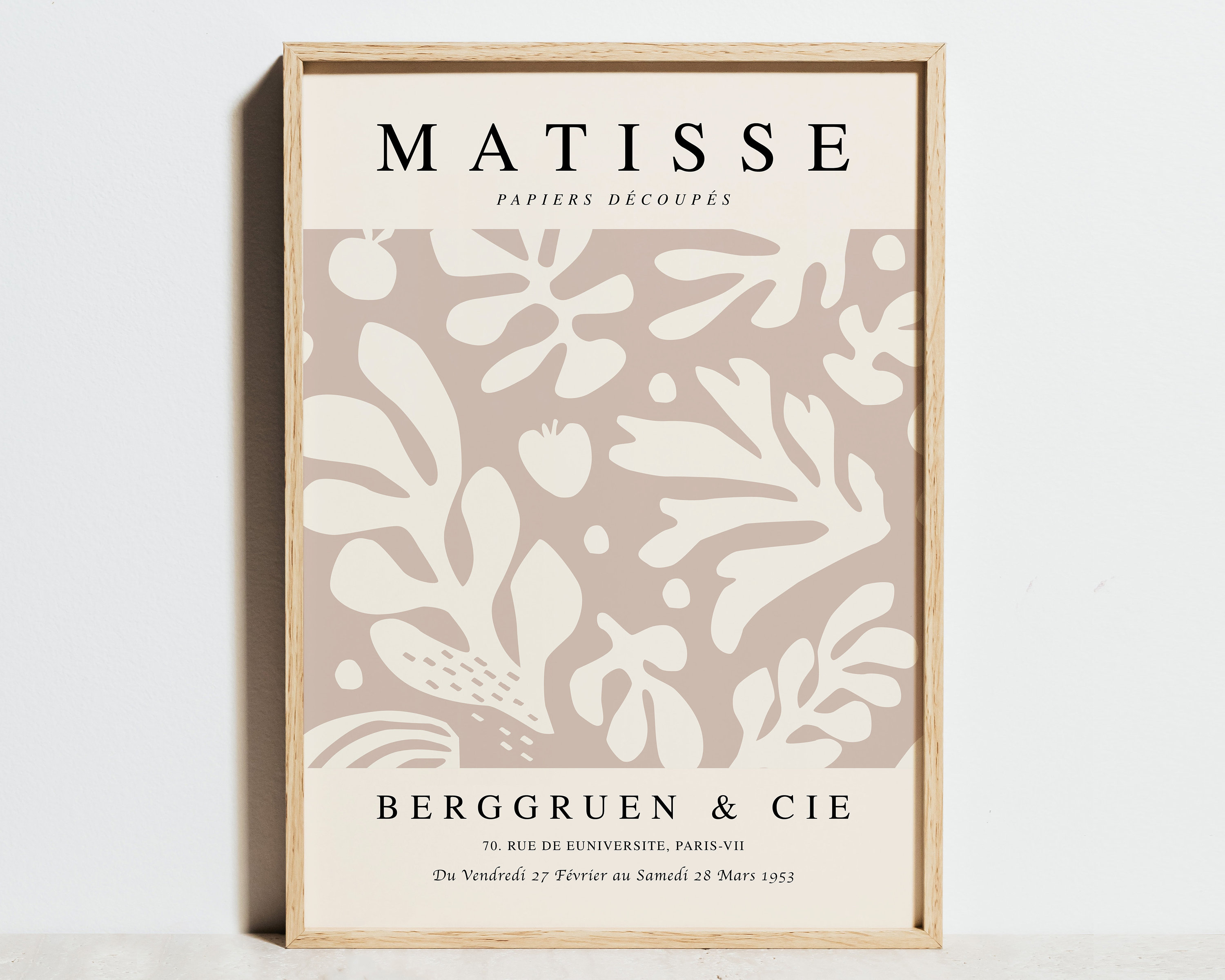 Prints MATISSE CORALS Grey Cut-Outs Museum Exhibition POSTER mid ...