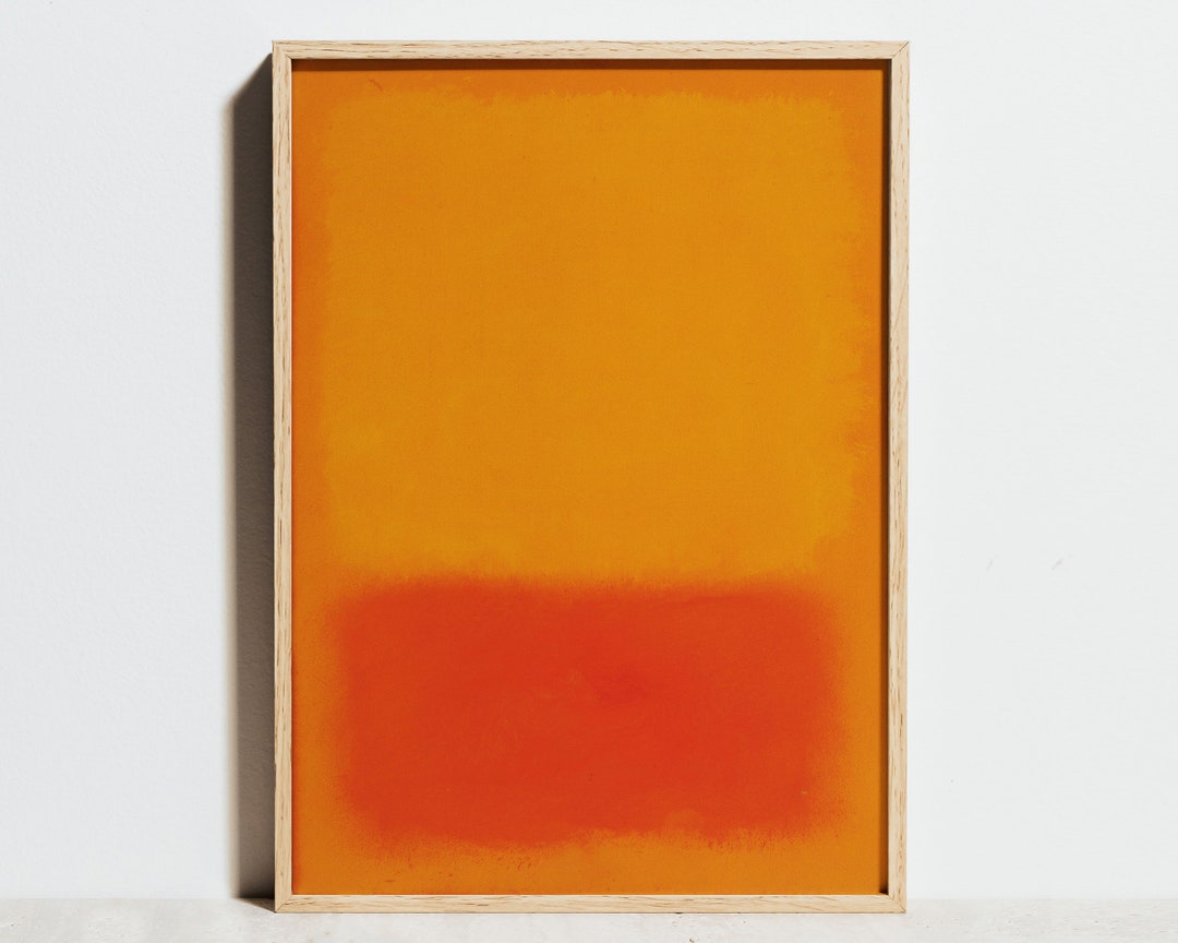 Mark Rothko Poster, Red and Orange Print, Abstract Minimalist Geometric ...