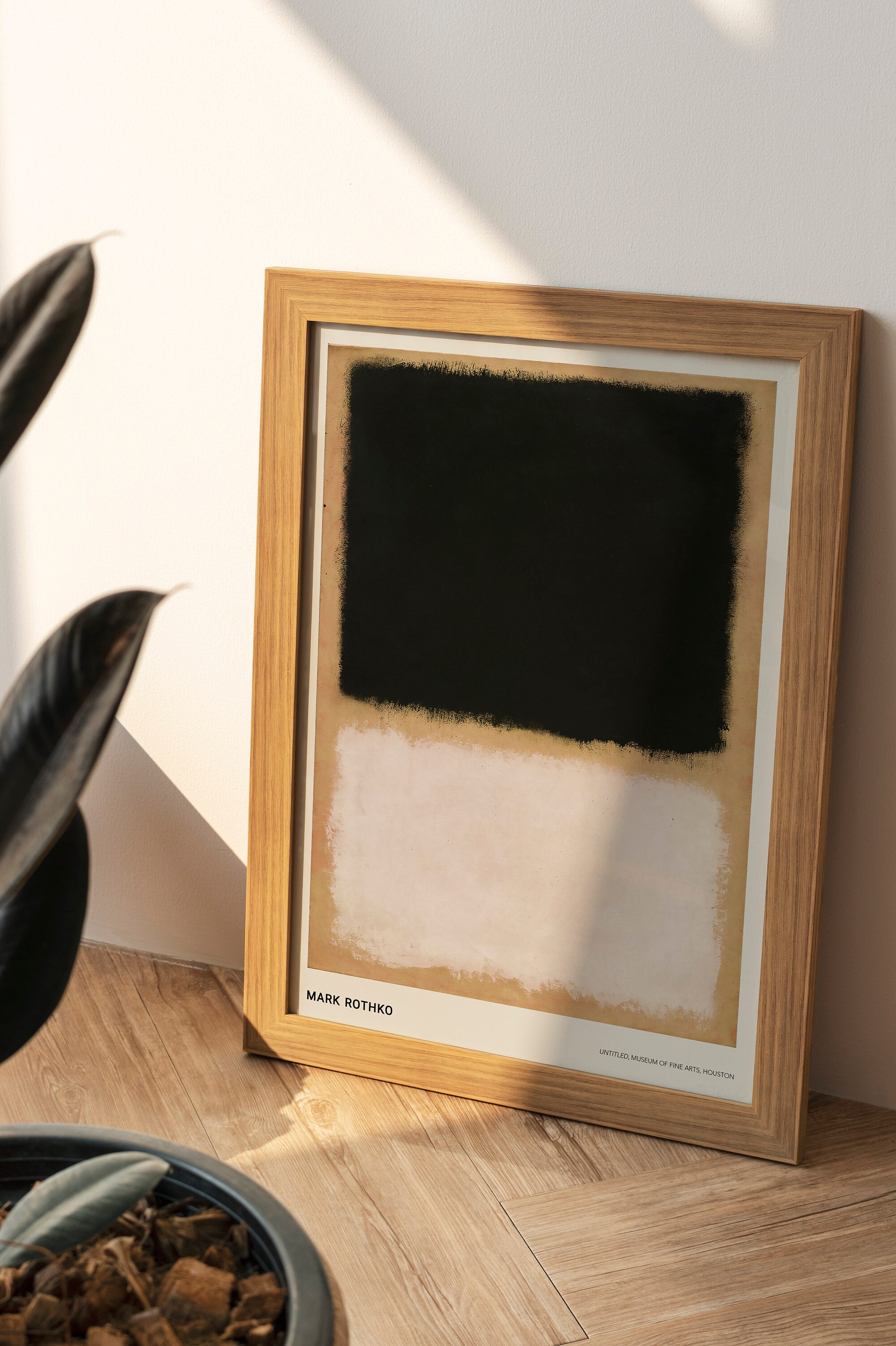 Mark Rothko Print Black White Beige Abstract Geometric Wall - Etsy