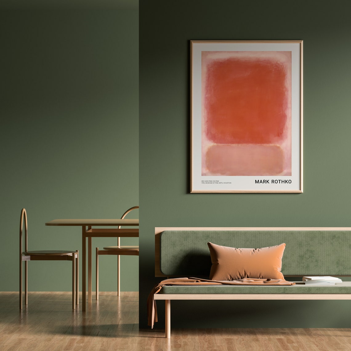 Mark Rothko Print Red and Pink Coral Abstract Geometric Wall - Etsy