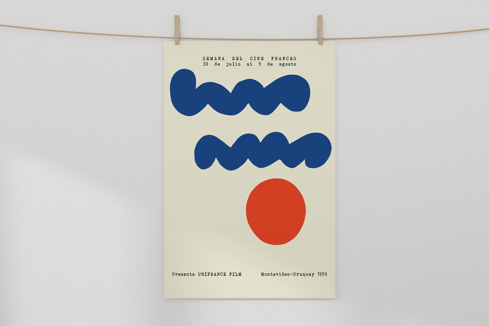 Bauhaus Print Blue Red Wall Art Graphic Design Exhibition - Etsy