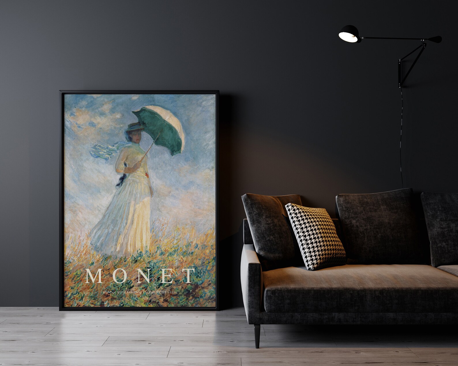 Claude Monet Print Woman With Parasol Facing Right Monet | Etsy