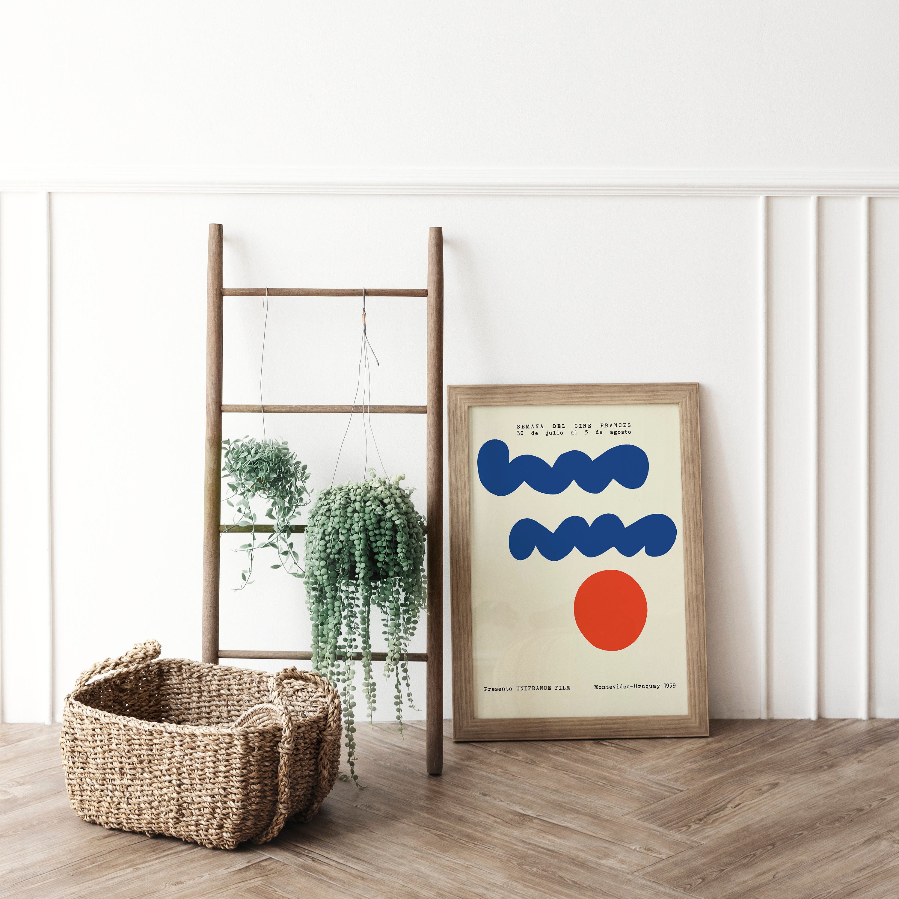 Bauhaus Print Blue Red Wall Art Graphic Design Exhibition - Etsy