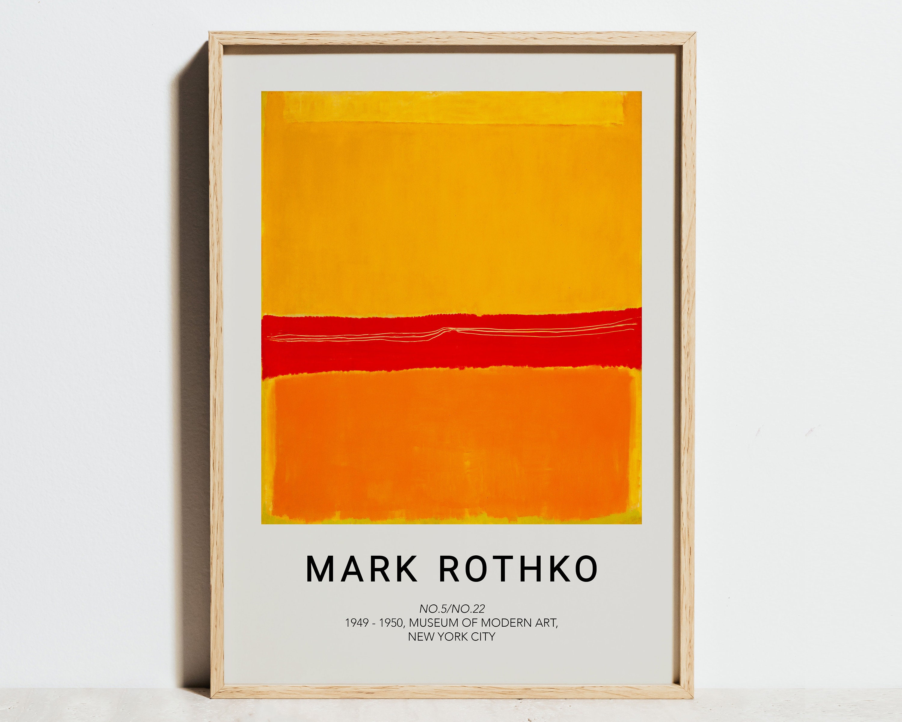 Mark Rothko Print Red Orange Yellow Abstract Geometric Wall - Etsy