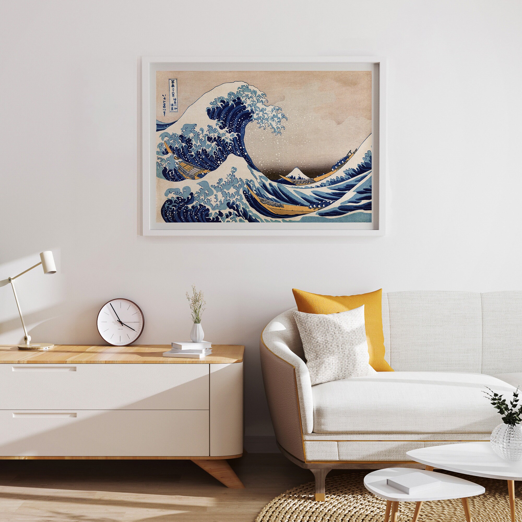 Japanese Art Print, the Great Wave off Kanagawa by Hokusai, Vintage ...