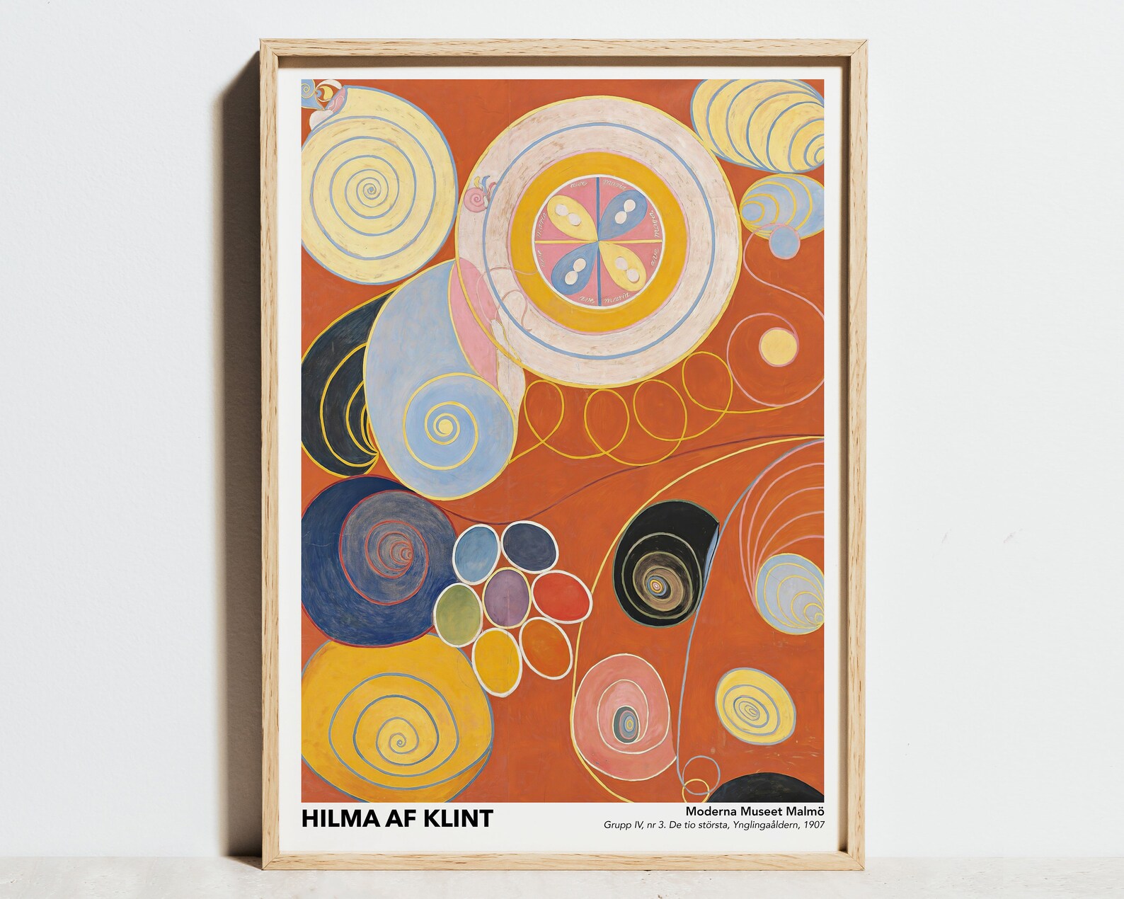 Hilma Af Klint Poster, the Ten Largest No.3 Youth Print,orange Black ...