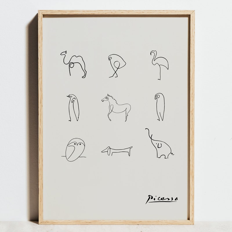 Picasso Line Drawing - Etsy