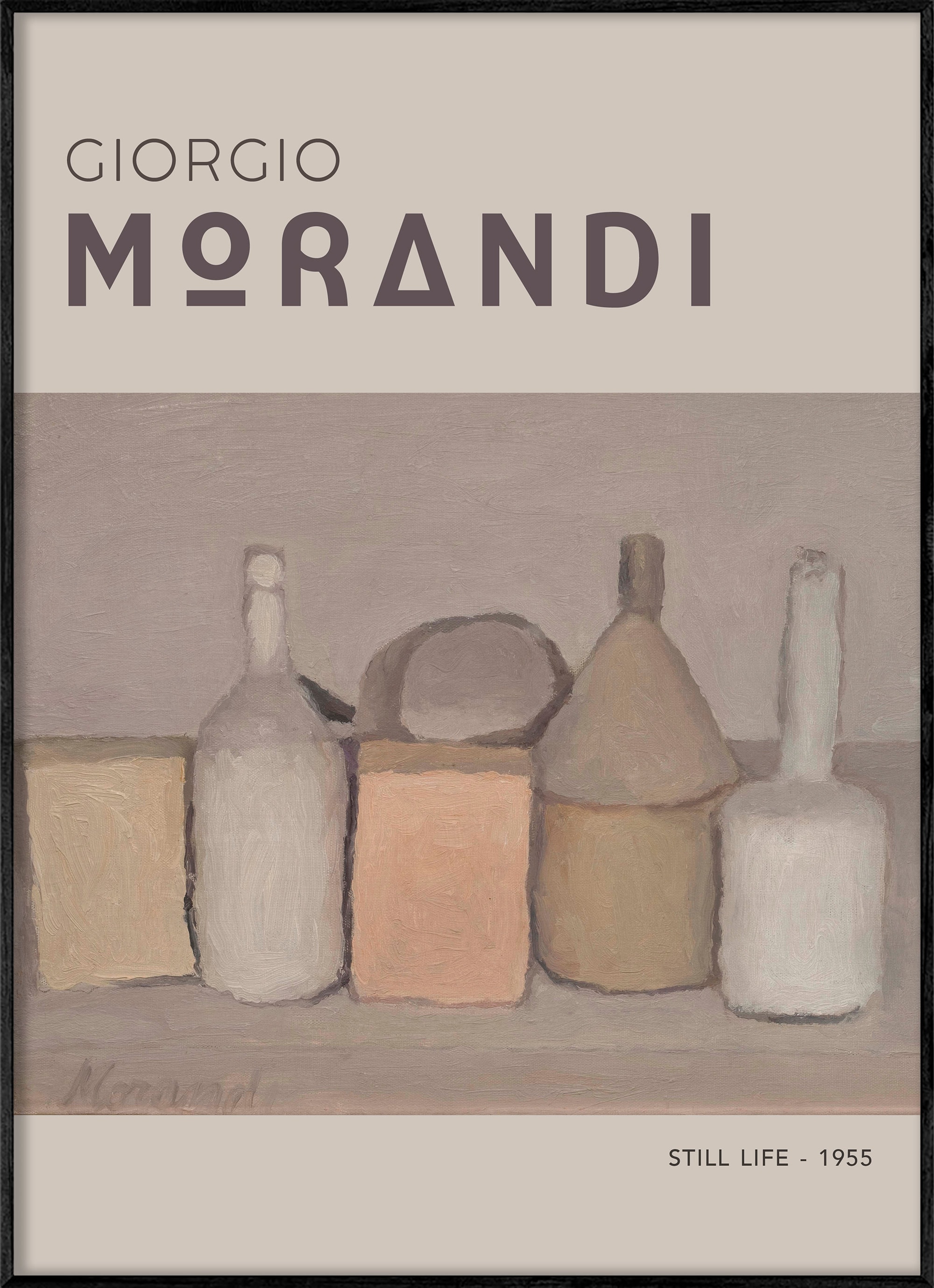 Giorgio Morandi Print Exhibition Poster Still Life Beige | Etsy