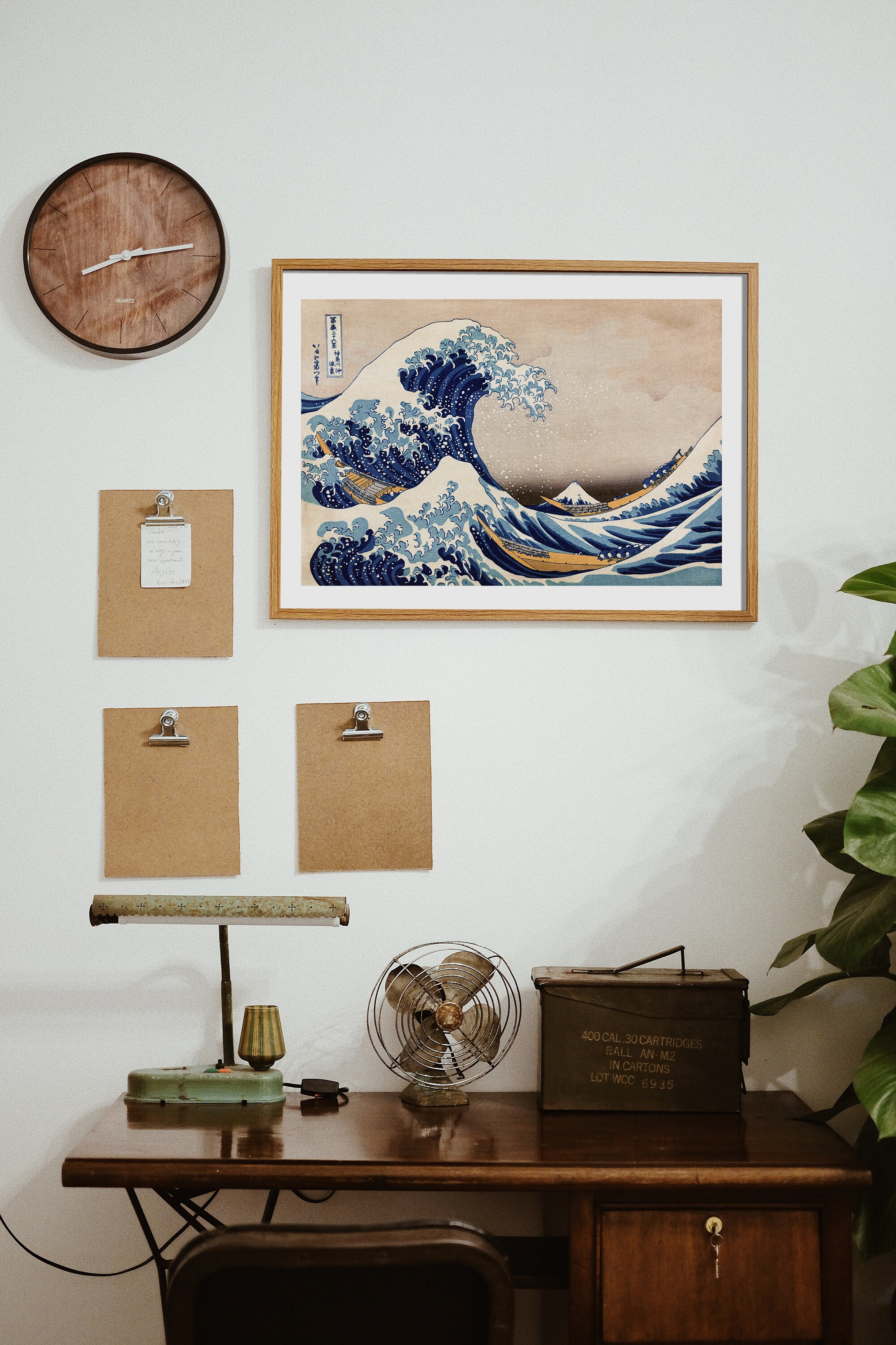 Japanese Art Print, the Great Wave off Kanagawa by Hokusai, Vintage ...