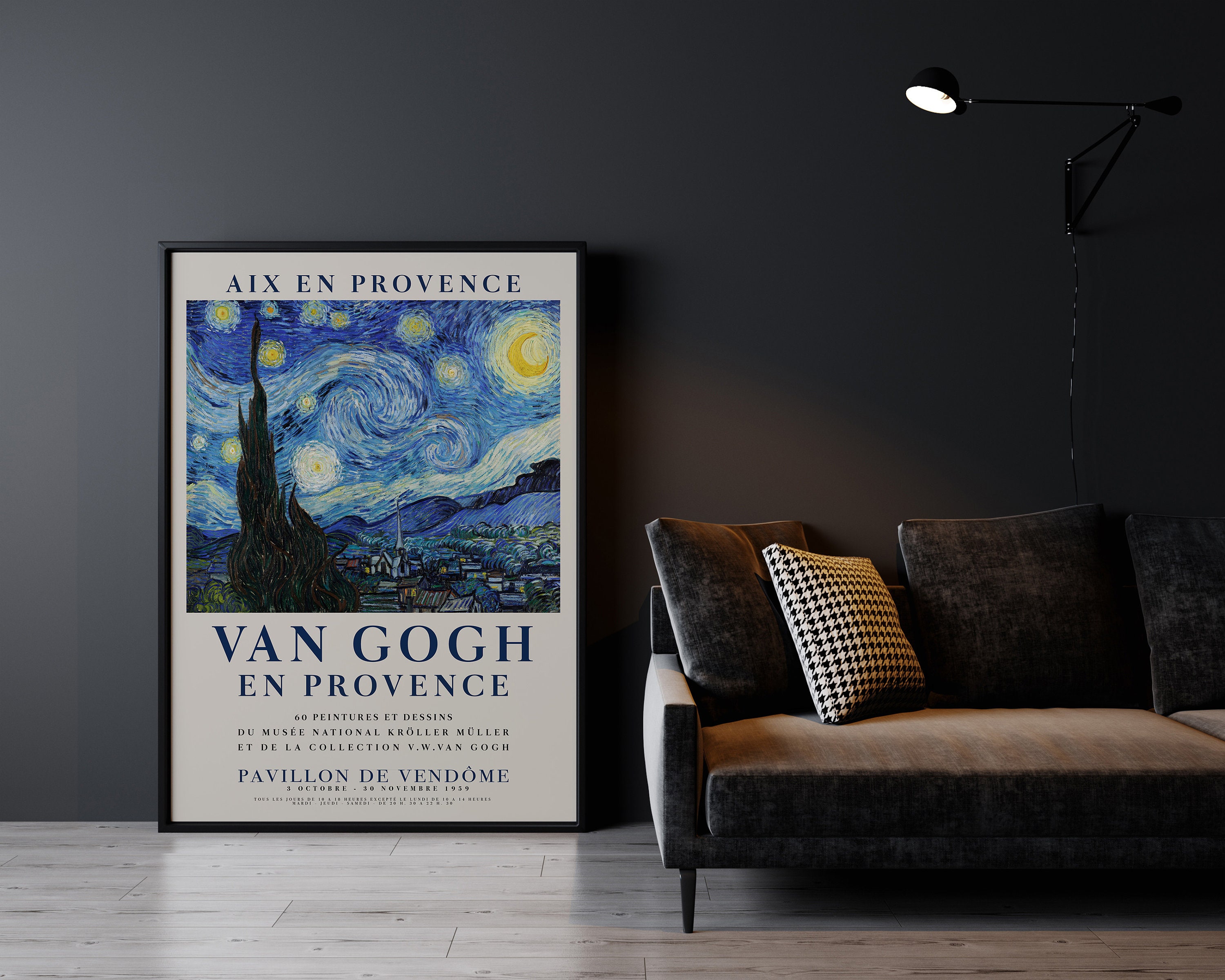 Van Gogh Print the Starry Night Museum Exhibition Poster - Etsy