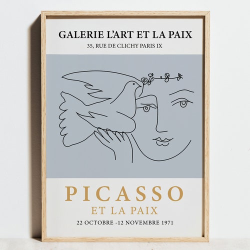 Pablo Picasso Dove of Peace 1949 Line Art Print Museum - Etsy