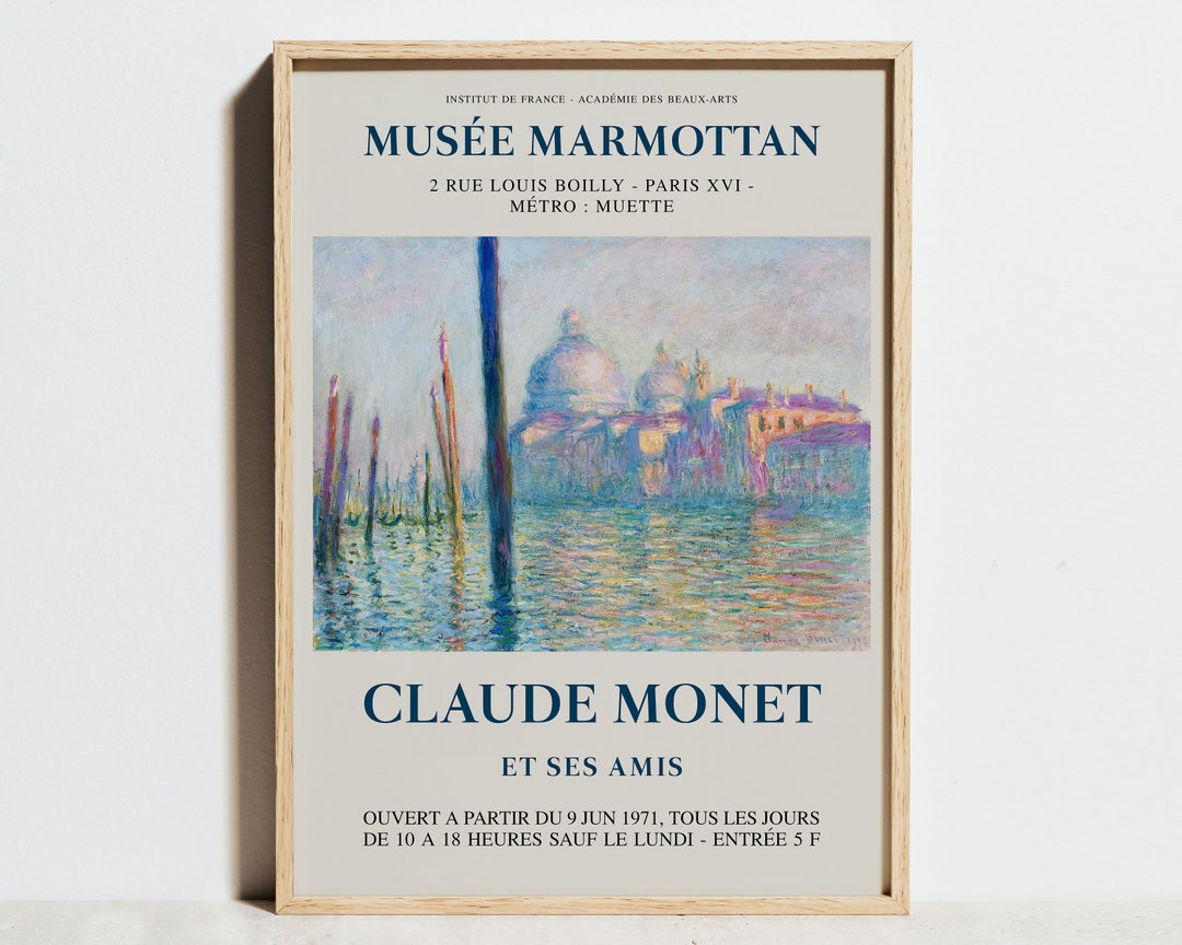 Claude Monet Print, Le Grand Canal, Famous Painting Decor, Blue Pink ...