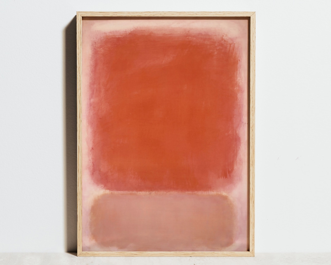 Mark Rothko Poster, Red and Pink Print, Abstract Minimalist Geometric ...