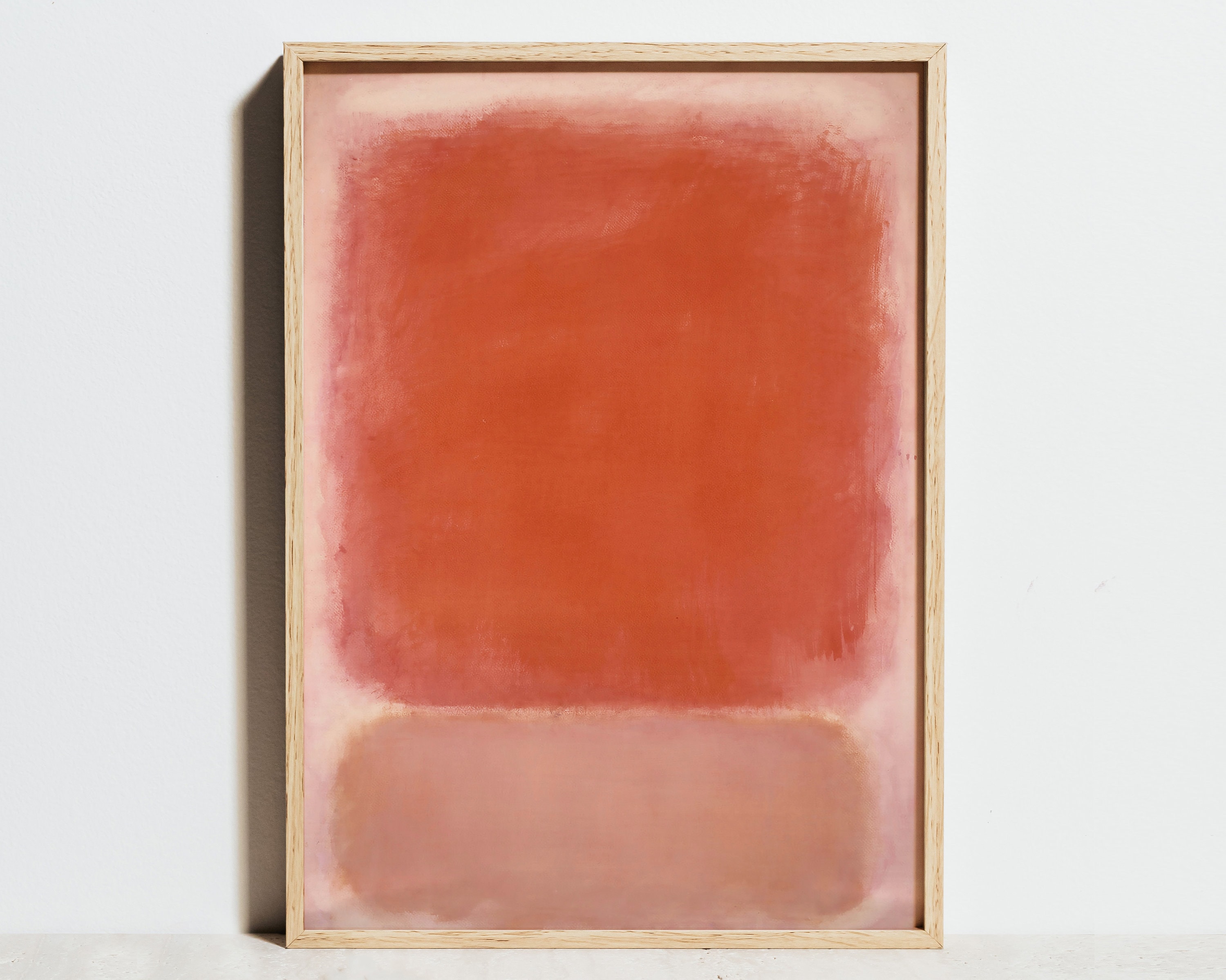 Mark Rothko Poster, Red and Pink Print, Abstract Minimalist Geometric ...