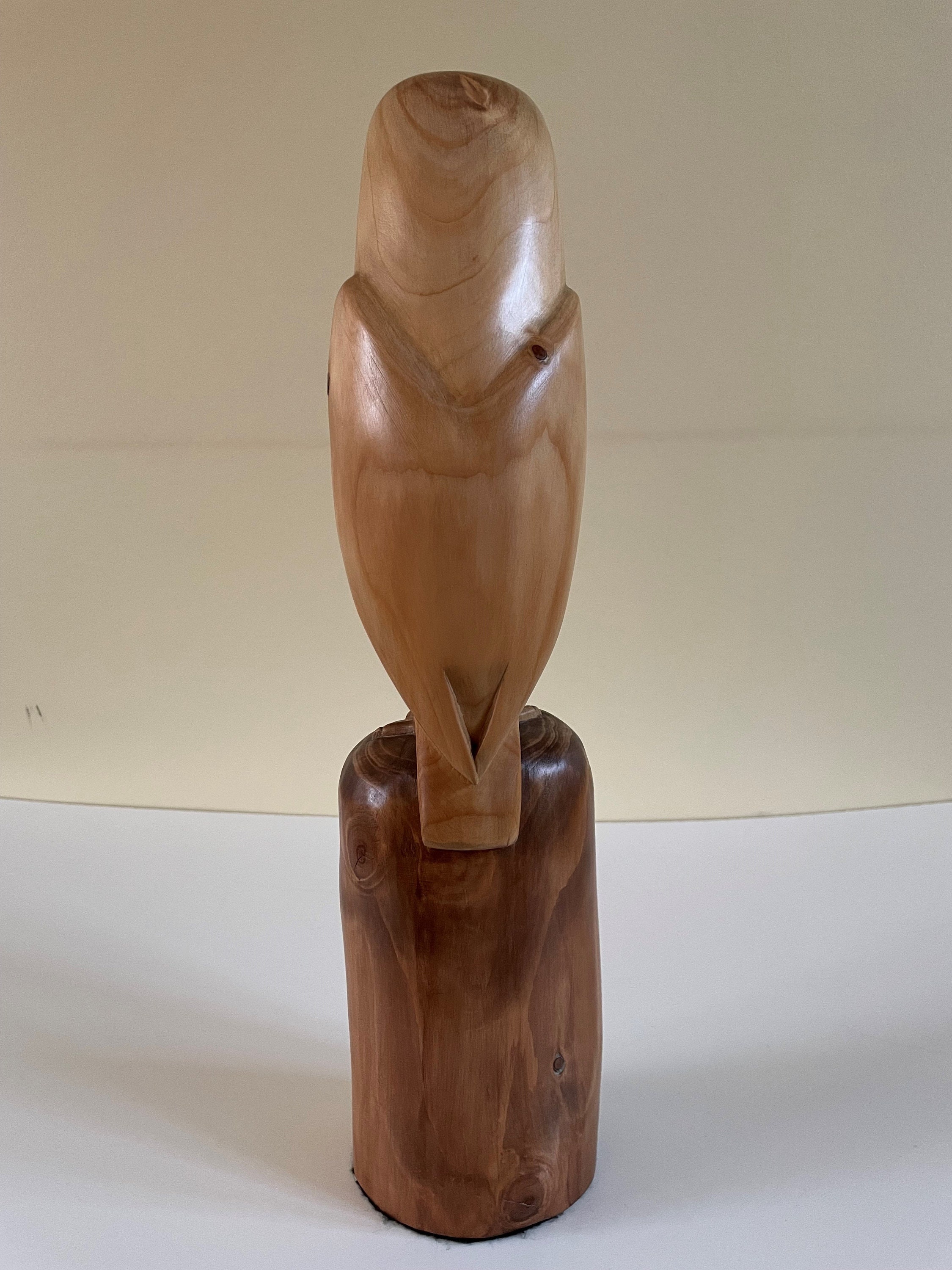 Barn Owl Carving Wooden Owl Sculpture - Etsy UK