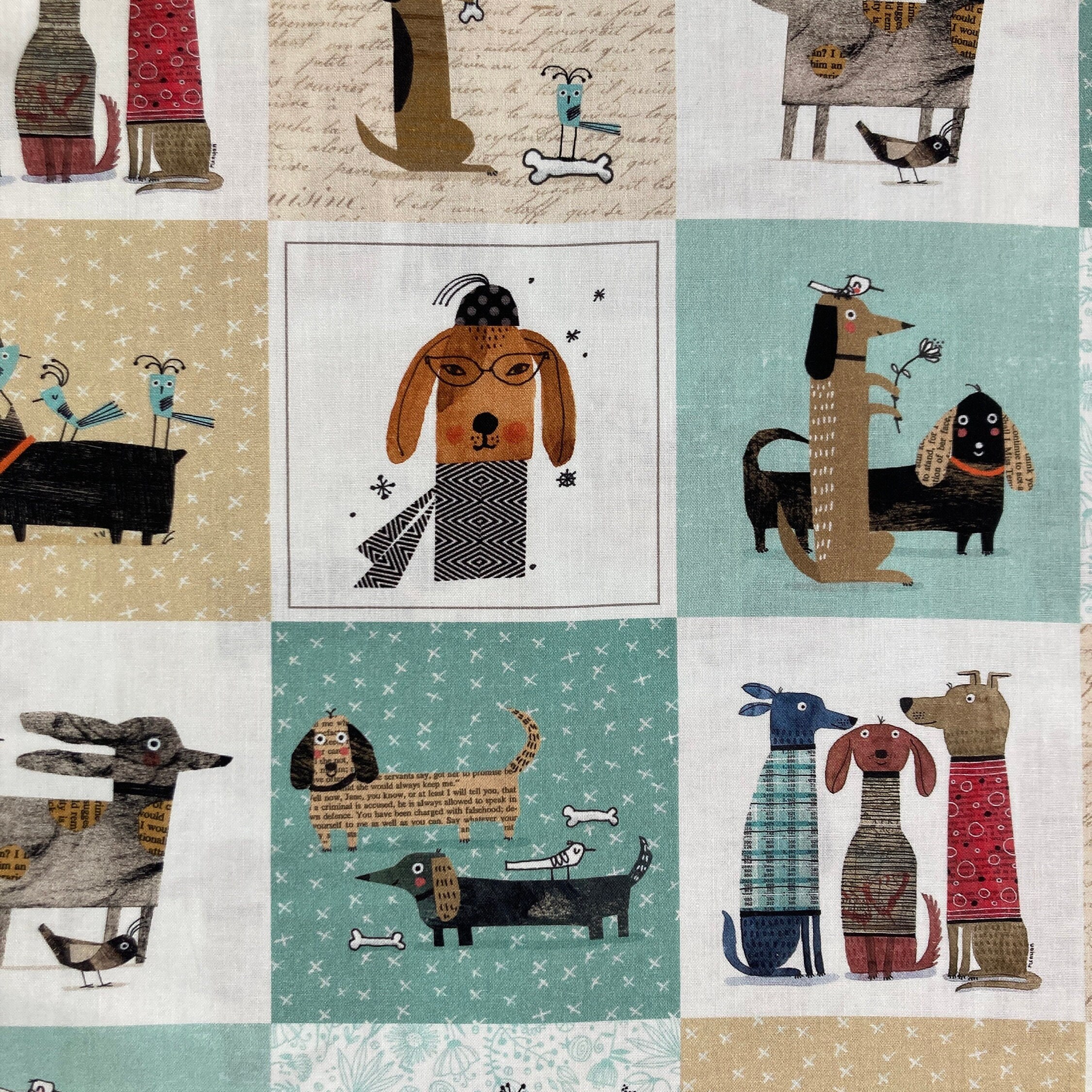 Cats and Dogs Quilting Cotton Fabric, Terry Runyon Design - Etsy