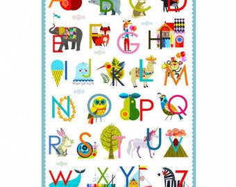 Alphabet Fabric Panel | Etsy