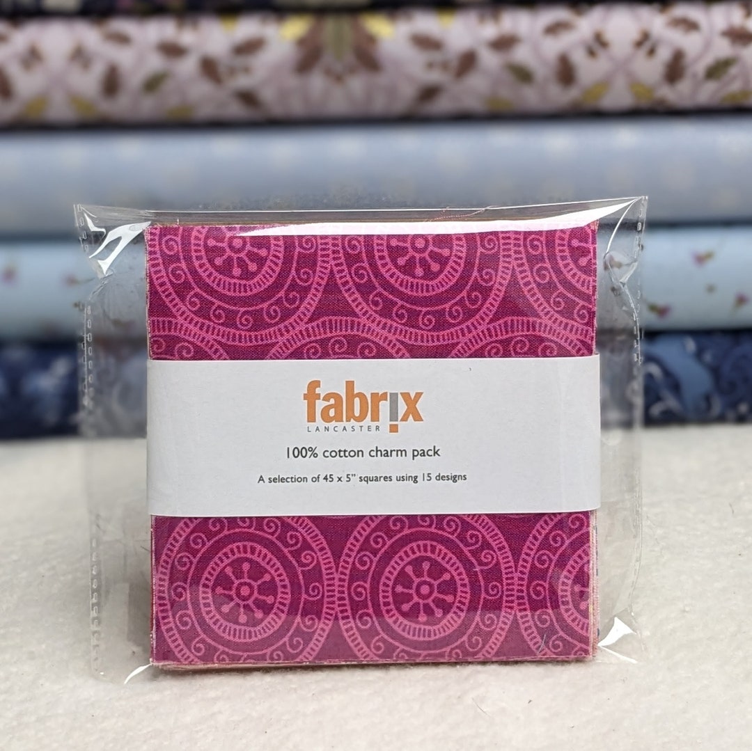 100% Cotton Charm Pack, 45 X 5'' Squares, 'pinks' Fabric, Quilting ...