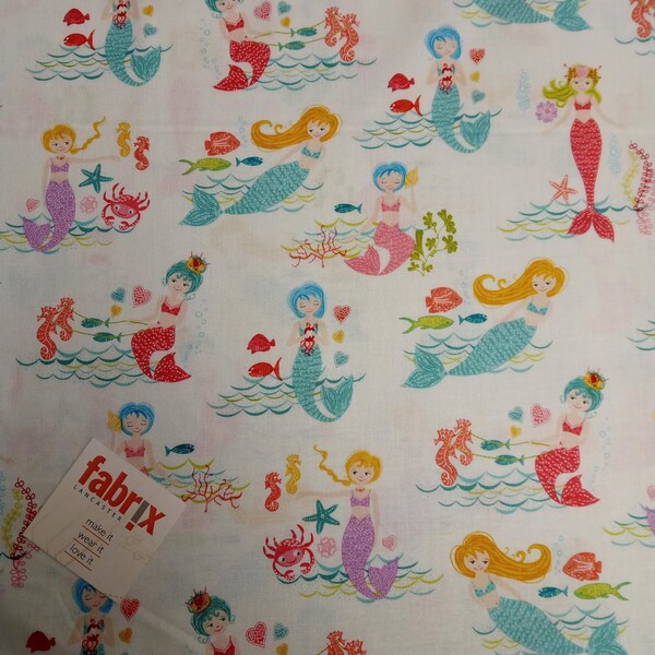 Mermaid Cotton Fabric - Etsy UK
