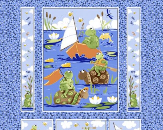 Fabric Panel 90 X 112cms, World of Suzybee, Paul & Sheldon Paddling ...