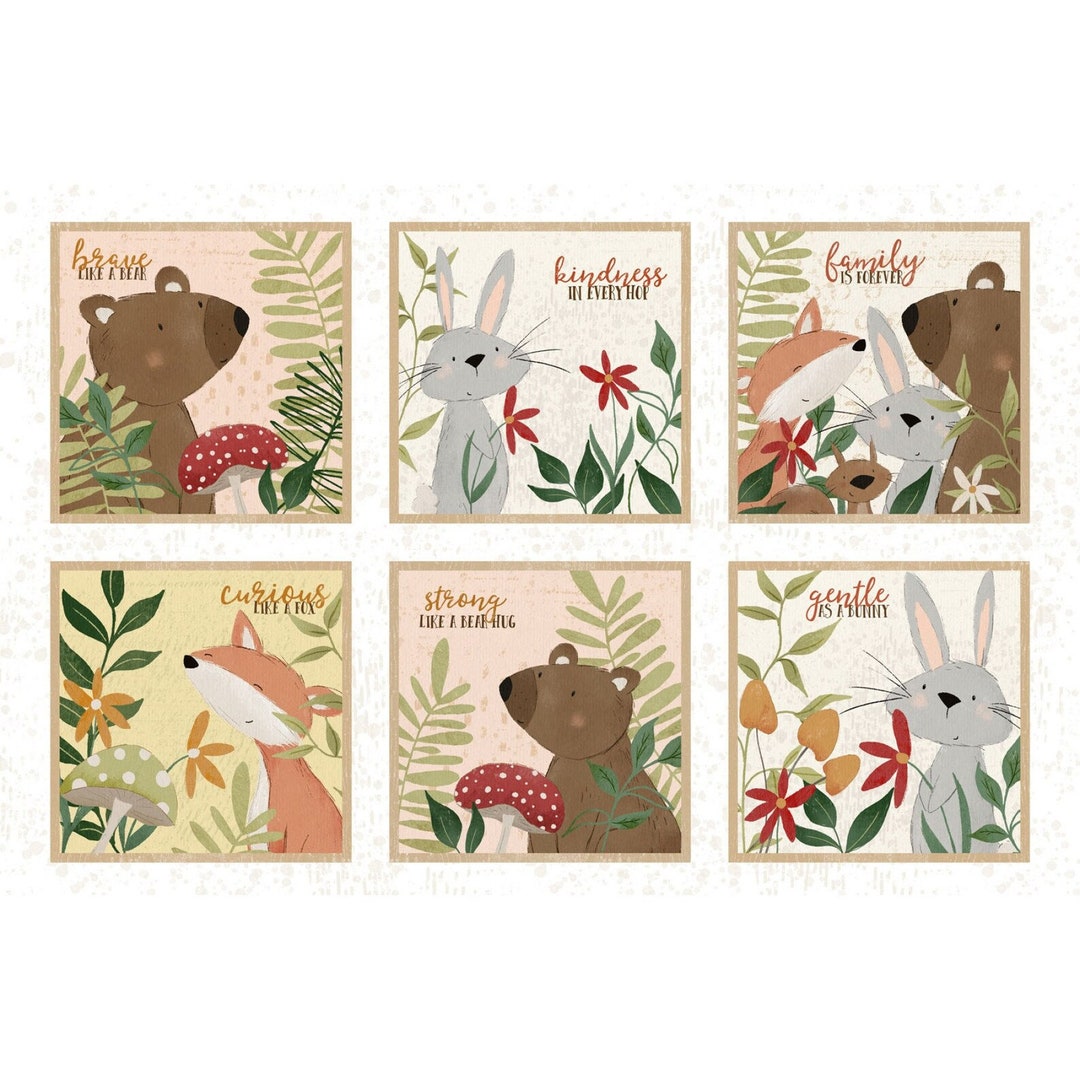 Fabric Quilt Panel 75 X 112ms, Forest Family Panel by Deane Beasley ...