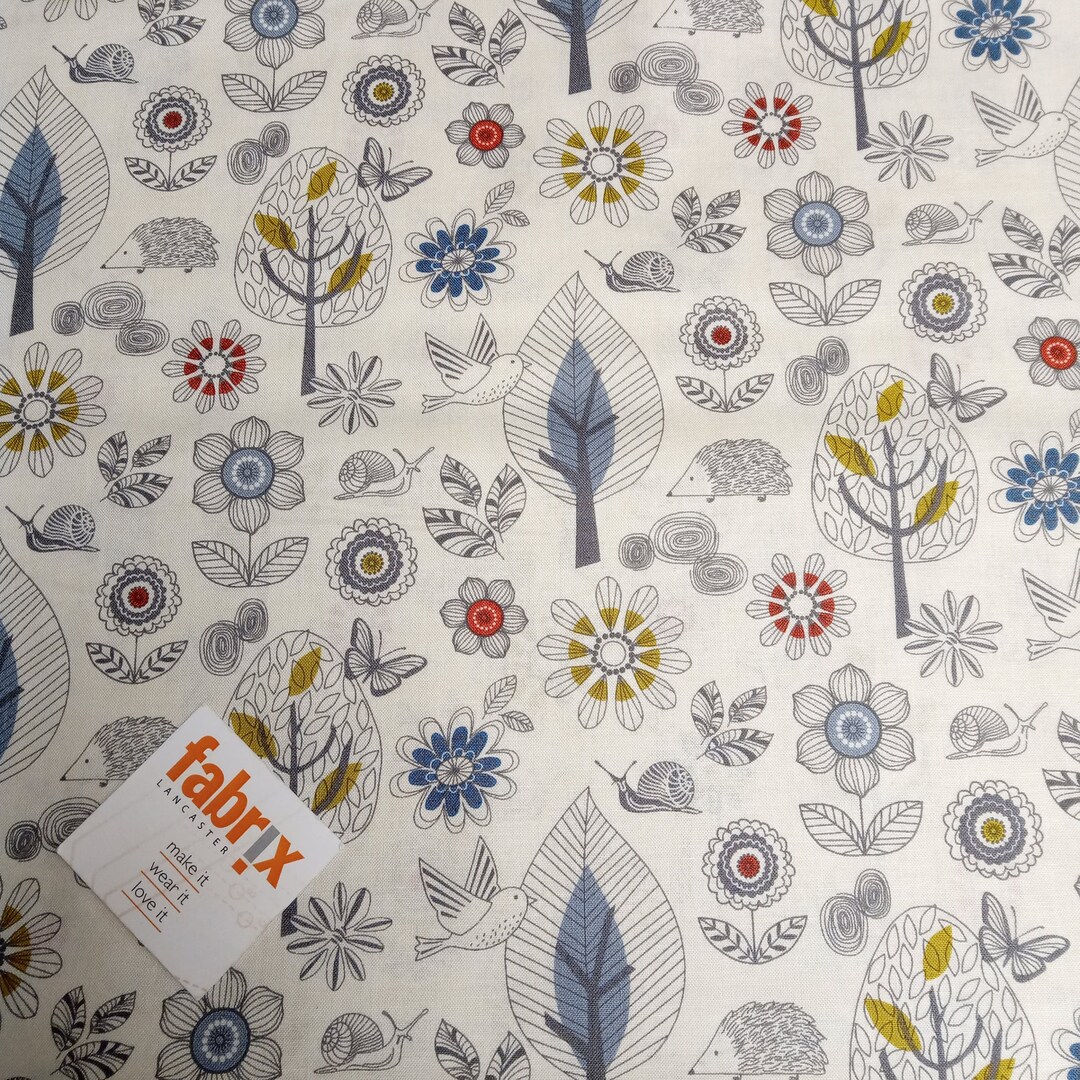 Enchanted Garden by Nutex, 100% Quilting Cotton, Flowers, Birds ...