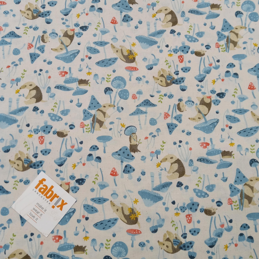 Japanese Fabric, Anteaters, Hedgehogs, Toadstools, Mushrooms, Japanese ...