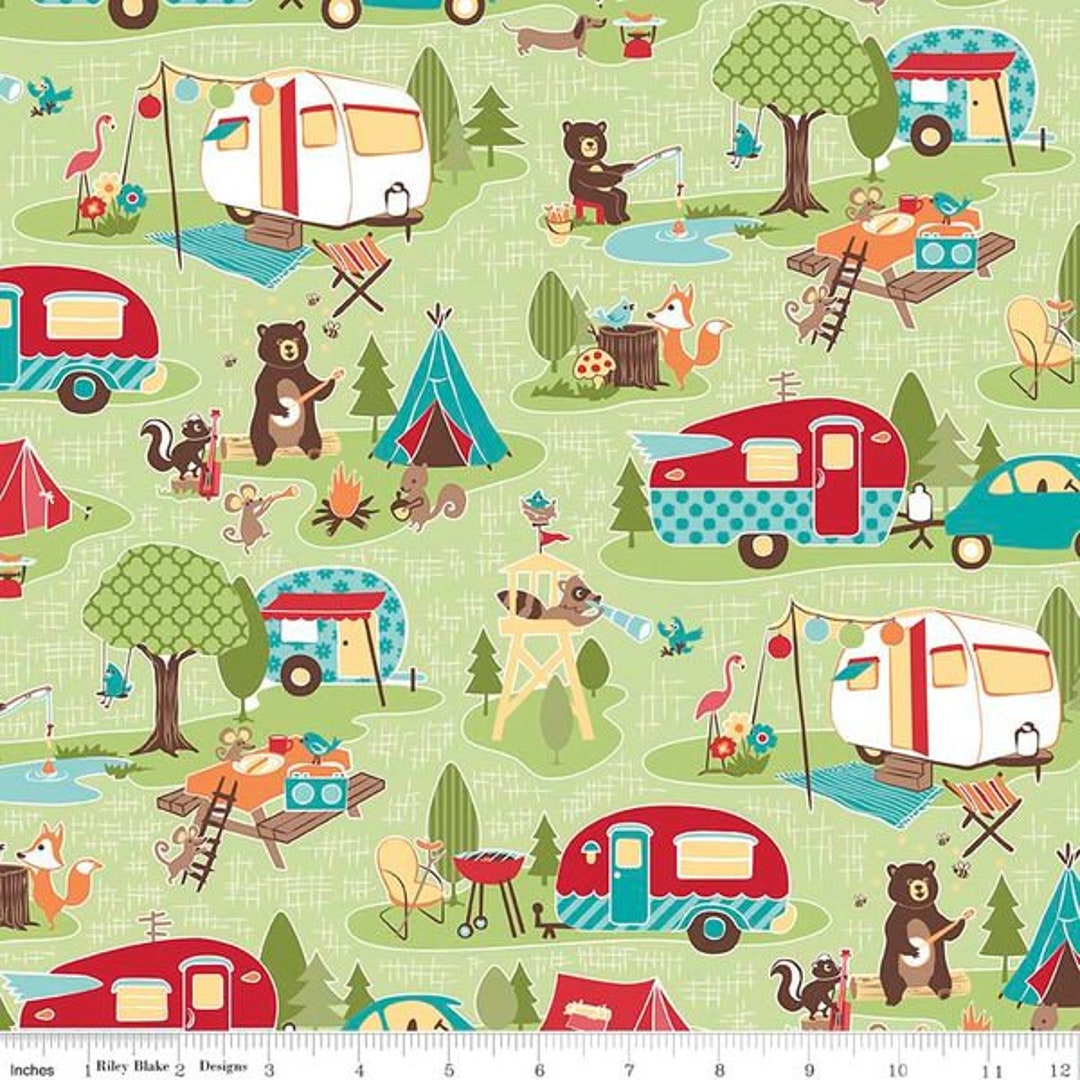 Riley Blake 'road Trip', Kelly Panacci, Caravan, Camping, Patchwork ...