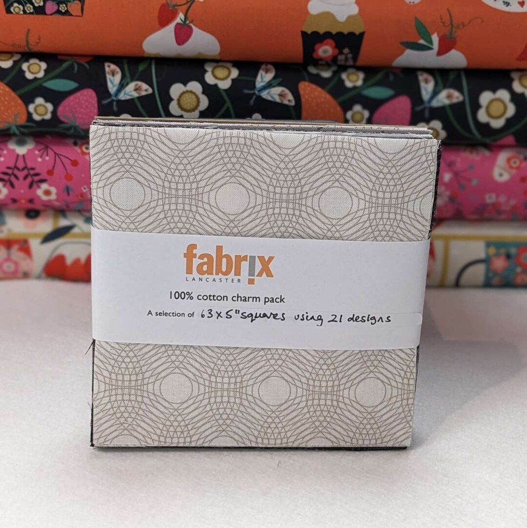 100% Cotton Charm Pack, 63 X 5'' Squares, Libs Elliott ' Tattooed North ...