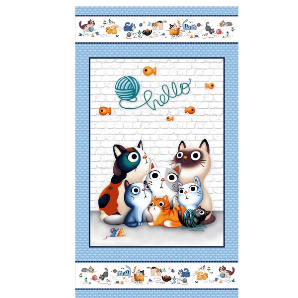 Cat Quilt Panel - Etsy