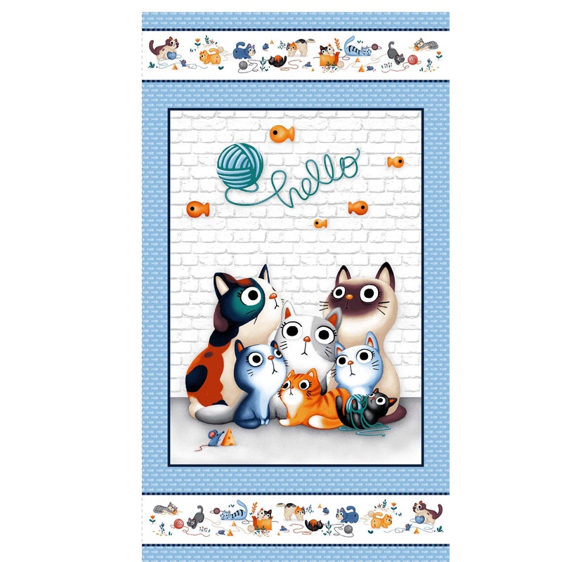 Cat Quilt Panel - Etsy