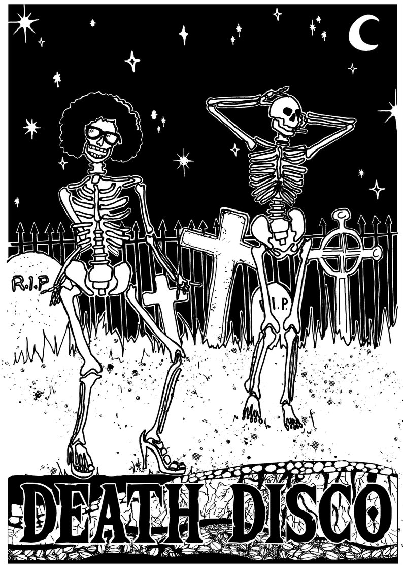 DEATH DISCO PRINT as Seen on Ghosts. - Etsy UK