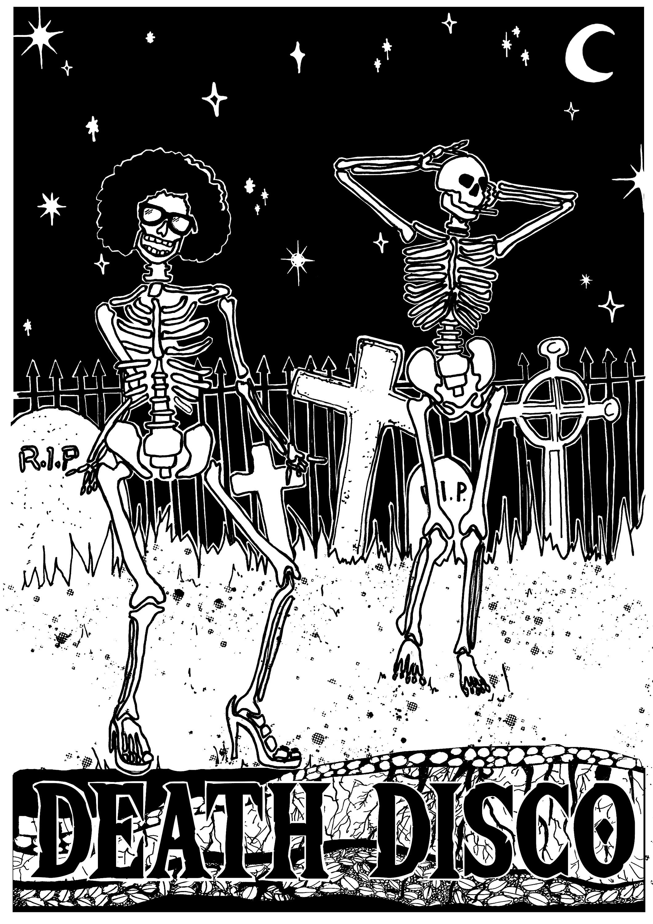 DEATH DISCO PRINT as Seen on Ghosts. - Etsy UK