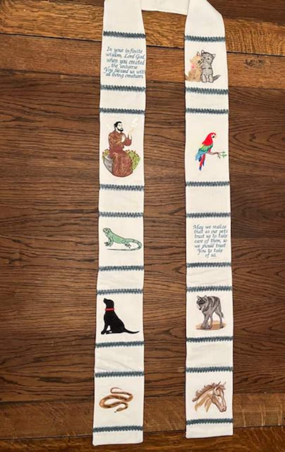 Blessing of the Animals Stole, Custom Clergy Apparel, Animal Chaplain ...
