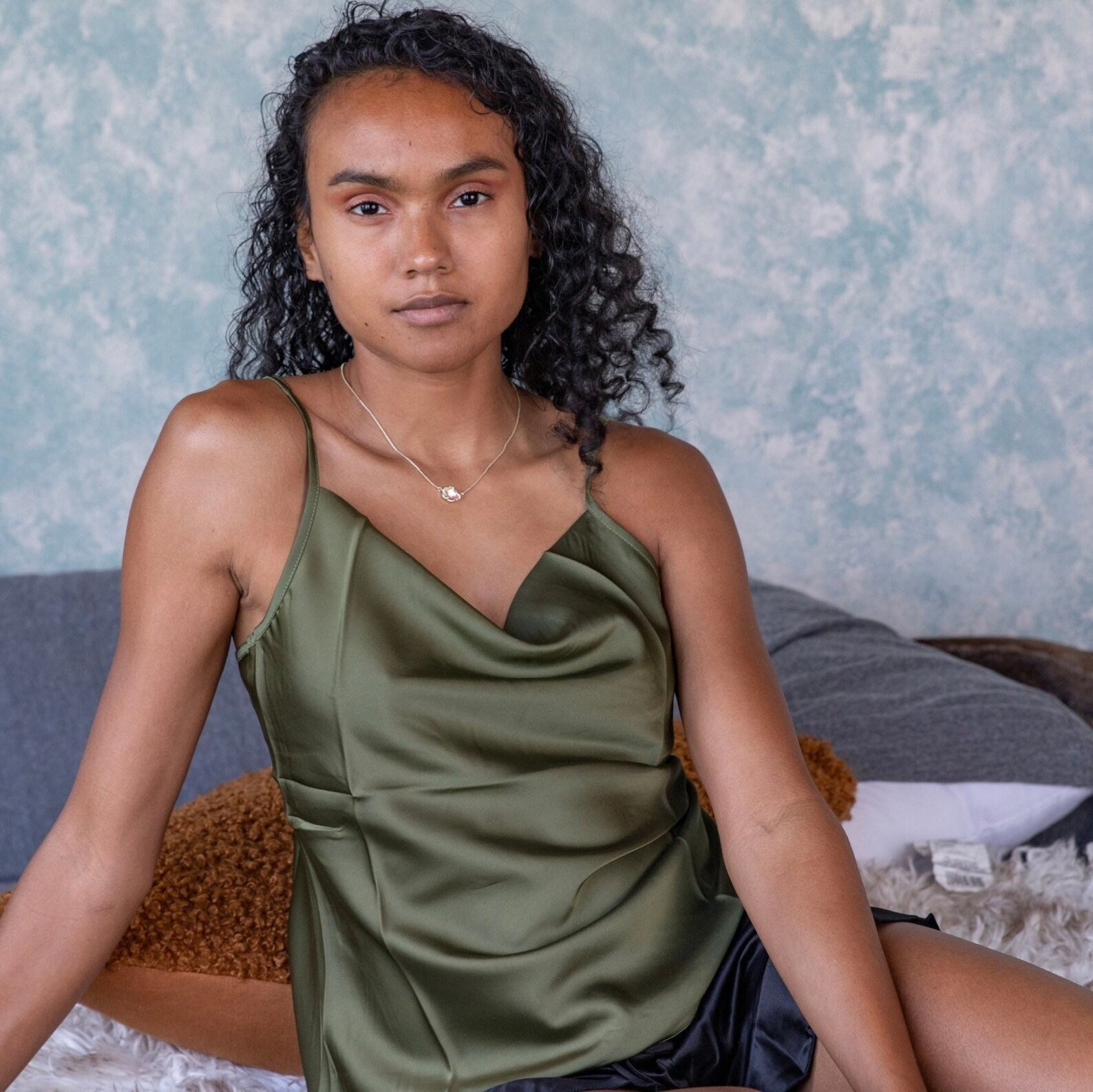 100% Silk Satin Cowl Neck Top, Cowl Neck Cami Top, Bridesmaids Cami ...