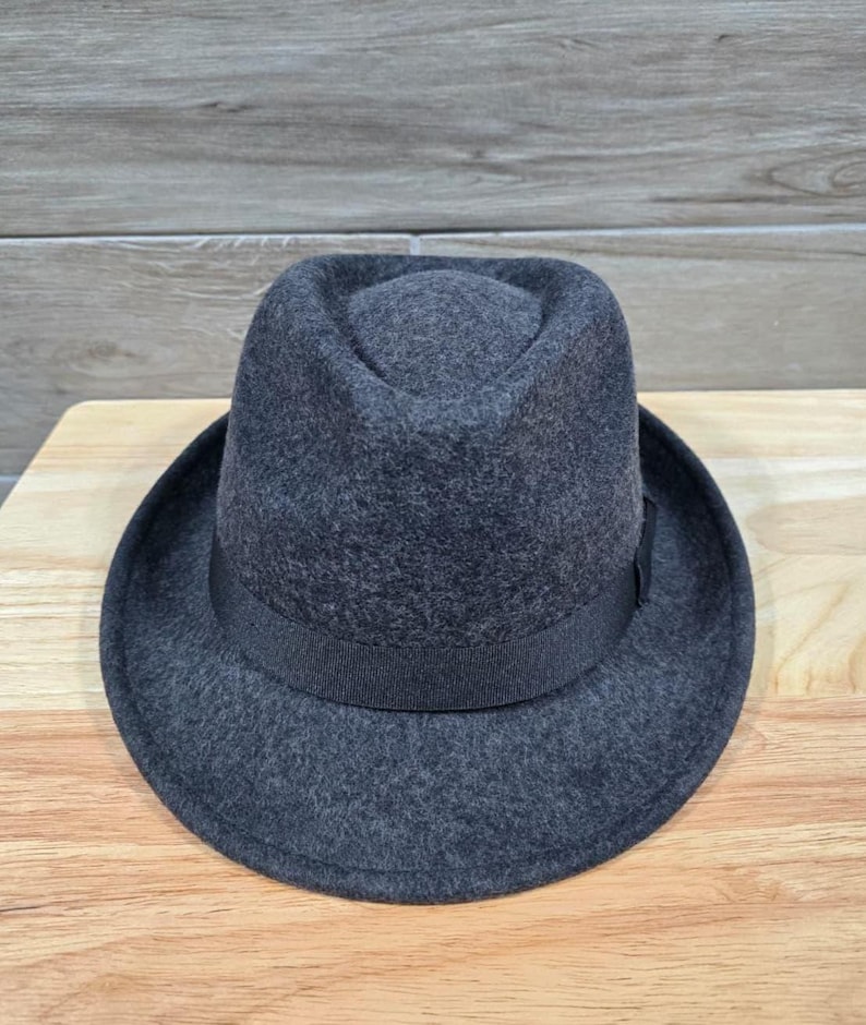 Personalized Wool Trilby Hat: Handmade Crushable Waterproof Grosgrain ...
