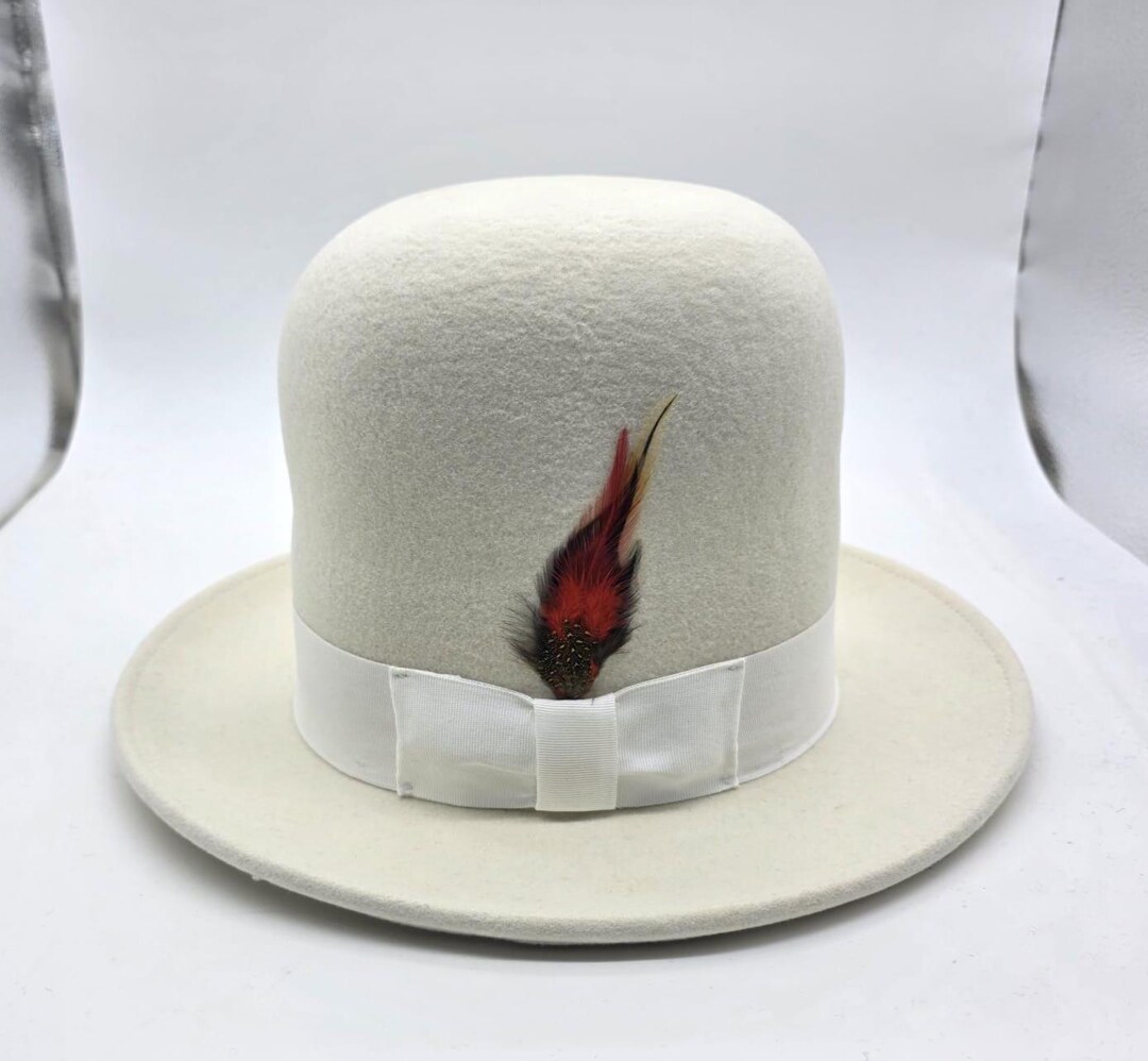 Oversized Tall Wool Bowler Hat: Erykah Badu Style, 20cm Crown - Etsy