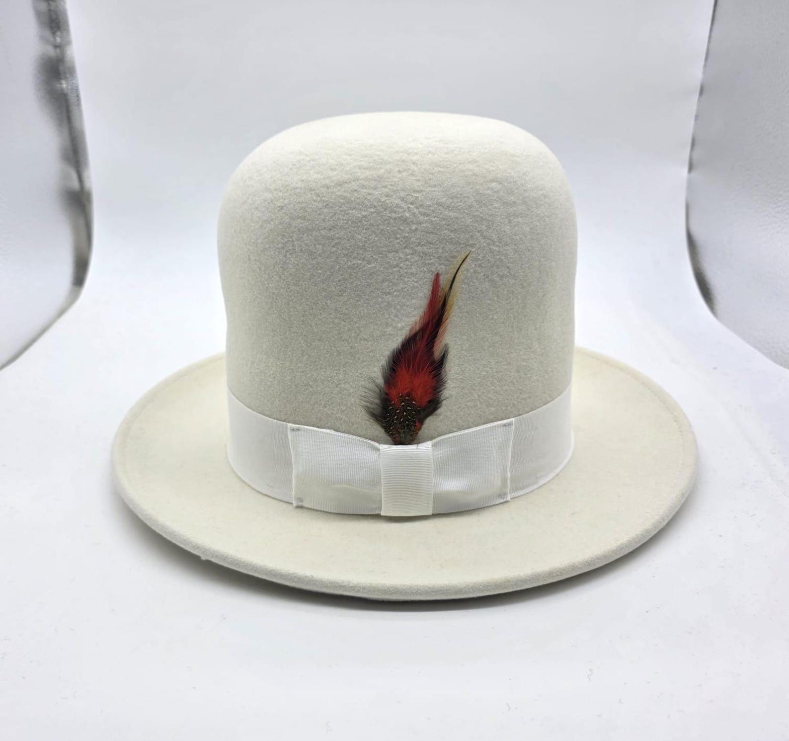 Oversized Tall Wool Bowler Hat: Erykah Badu Inspired, 20cm Crown - Etsy