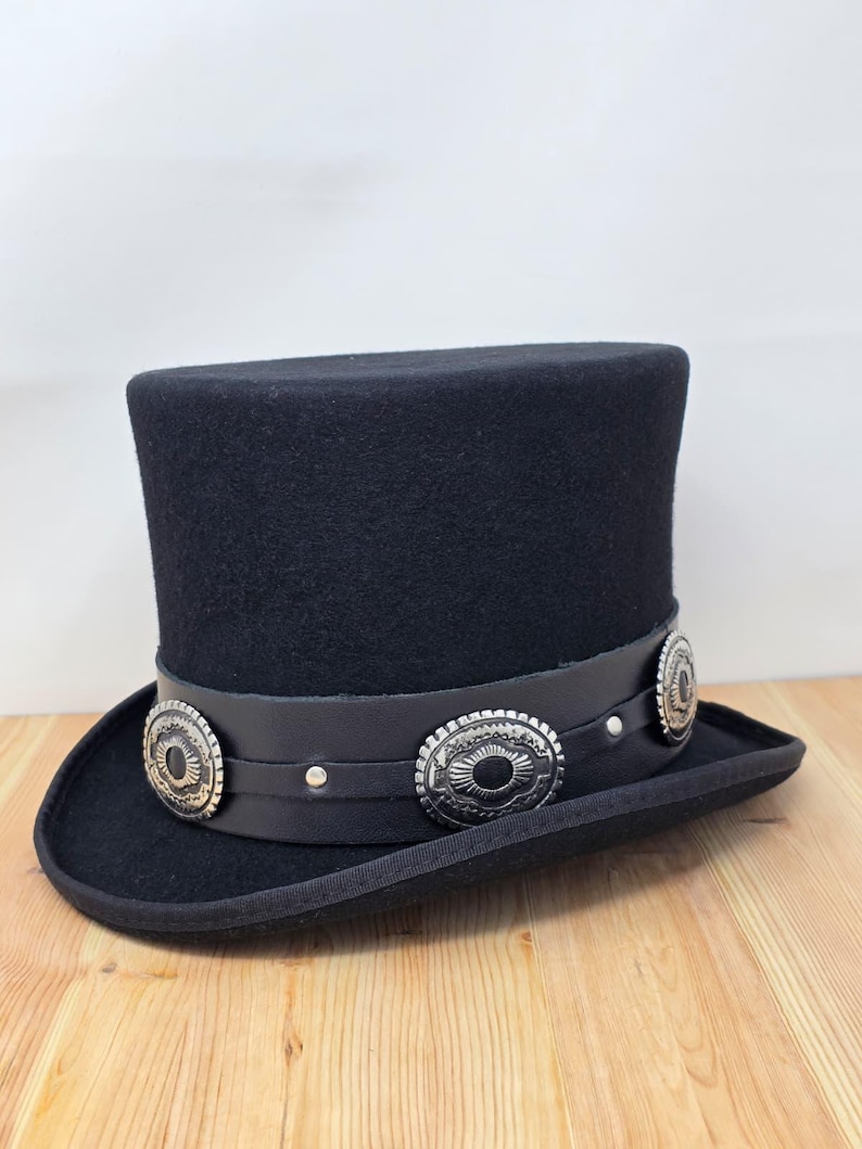 Handcrafted Wool Felt Top Hat: Steampunk Victorian Elegance, 15cm Tall ...