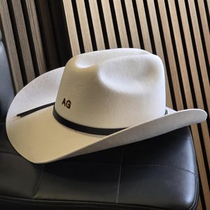 Customizable Wool Cowboy Hat: Wide Brim Western Classic Cattleman Style ...