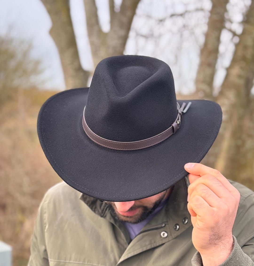 Customize Your Cowboy Teardrop Cowboy Hat Pure Wool Handmade Crushable ...