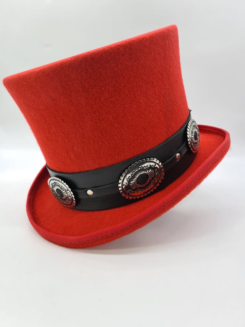 Handcrafted Wool Felt Top Hat: Personalise Slash Top Hat Victorian ...