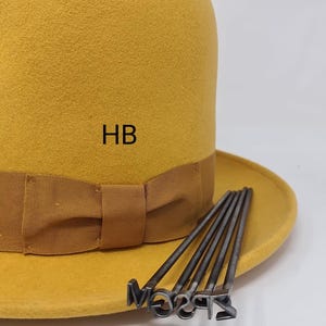 Personalize Your Tall Bowler Hat With Name or Initials, Branding Iron ...